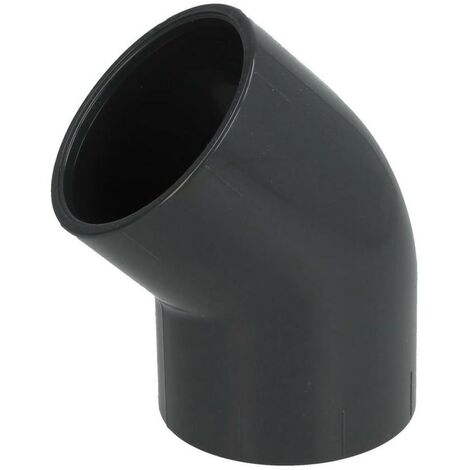 Coude PVC 45° 50 x 50 mm manchon adhésif