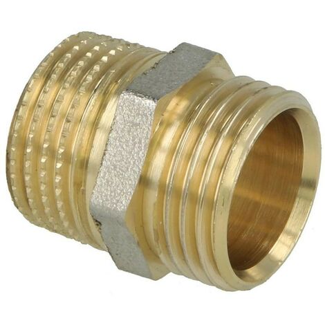 Accouplement laiton extérieur nickelé 1/2" FM x cône 1/2" FM