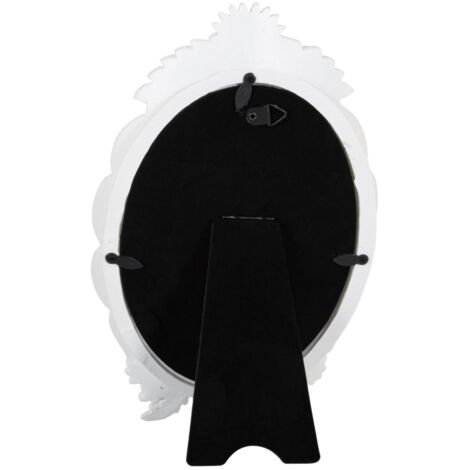 Ornate Oval Matt White Resin 5x7 Photo Frame with Moulded Sunflowers ...