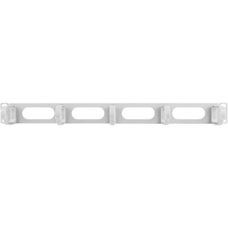 Lanberg - Cable gland panel for rack cabinet 19" white with 5 rings 1U ...