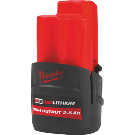 Milwaukee M12 HB2.5 Batteria agli ioni di litio ad alta uscita 12 V 2,5 ...