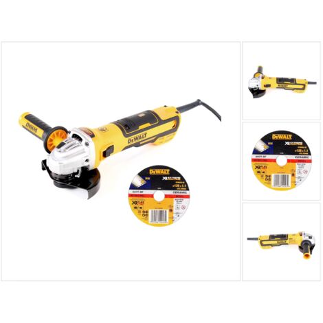 DeWalt DWE 4347-QS Smerigliatrice angolare 1700 W / 125 mm + 5x Dewalt DT 99582 XR FlexVolt ...