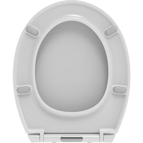 Couvercle De Wc Ovale Universel En Termoindurente Blanc Brillant