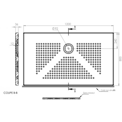 Plateau De Douche 120X80 En Céramique Noir Mat Design Moderne Dauphin