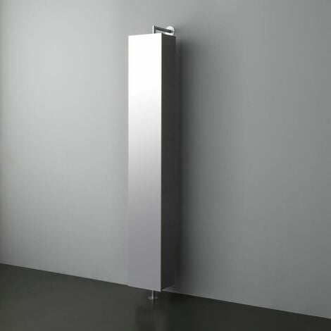 Colonne Tournante Avec Miroir Et Compartiment Ouvert Couleur Gris