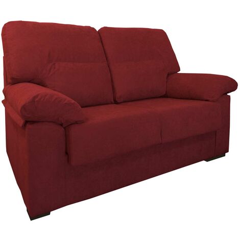 Sofa Marcos Color - Rojo, Plazas sofás - 2 plazas