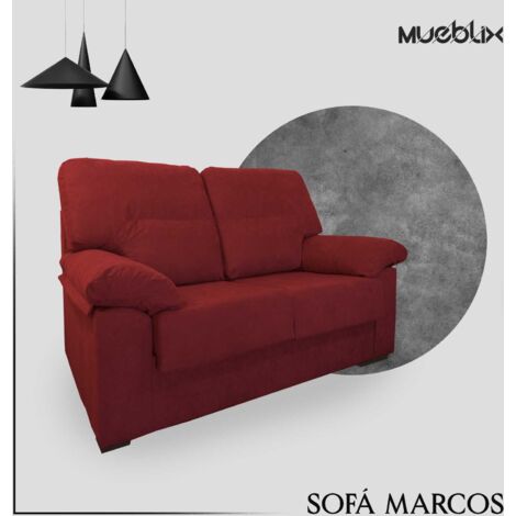 Sofa Marcos Color - Rojo, Plazas sofás - 2 plazas