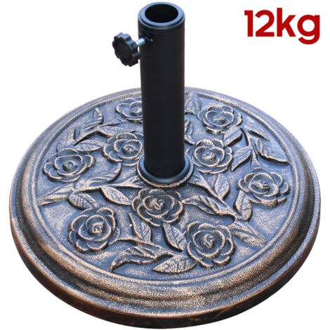 Greenbay 12kg Cement Concrete Round Parasol Base Umbrella Stand Weights ...
