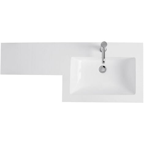 L Shape RH Right Hand Basin Toilet Vanity Unit Combination Bathroom ...