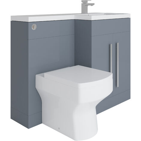 1100mm Bathroom Basin Vanity Toilet Combination Unit Right Hand ...