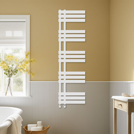 Bathroom D-shape Heated Towel Rail Designer Radiator Ladder Warmer ...