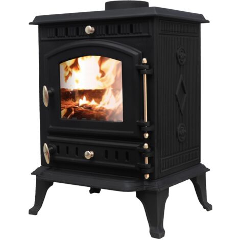 Multifuel Stove 7KW Woodburning Fireplace Cast Iron Eco Design Defra ...