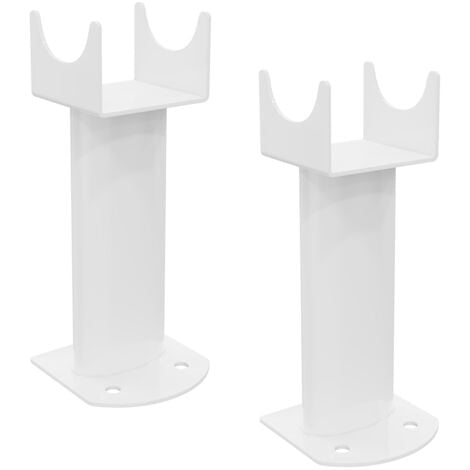 NRG Floor Mounting Radiator Leg Kit for Oval Column Designer Radiator White