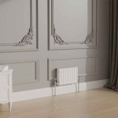 Traditional Cast Iron Style Radiator 300x427mm Horizontal 3 Column White