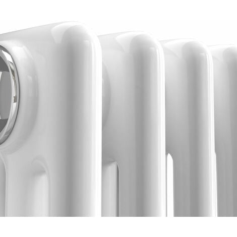1500 x 380 mm Traditional White Vertical Cast Iron Radiator Triple Column