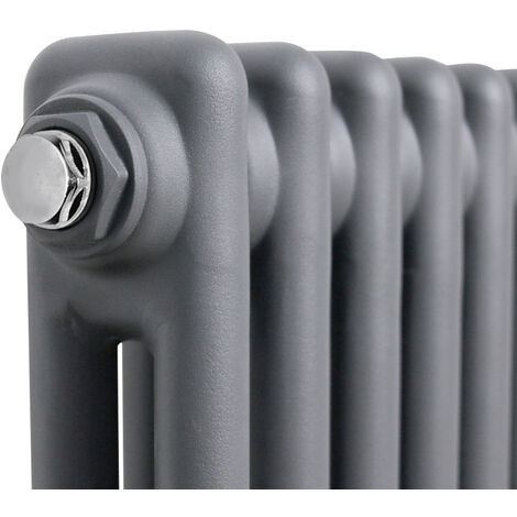 Traditional Anthracite Horizontal Cast Iron Style Radiator Double ...
