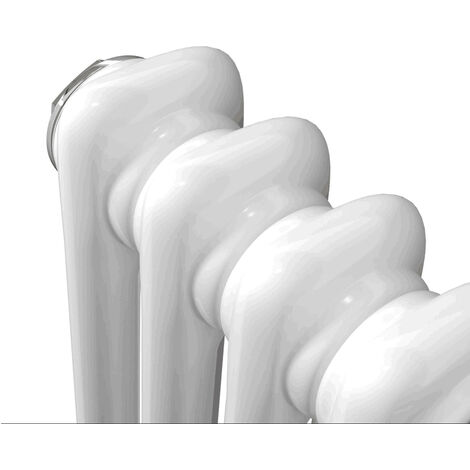 300 X 1190 mm Traditional White Horizontal Cast Iron Radiator Double Column