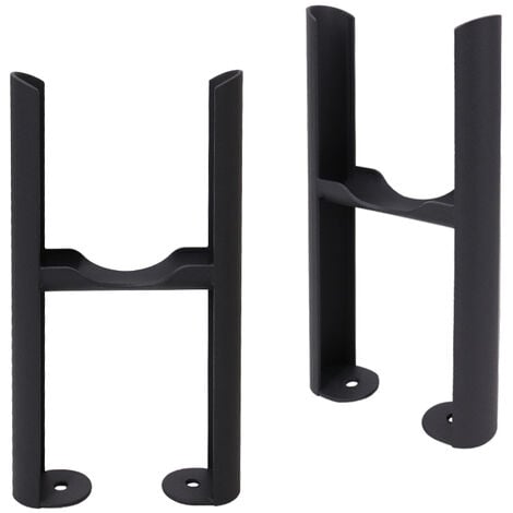 Floor Mounting Radiator Leg Kit for 3 Column Traditional Radiator Black