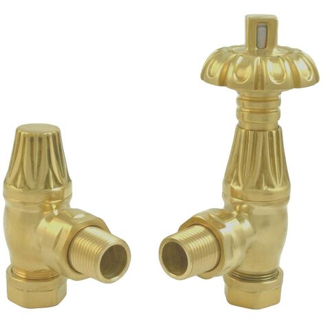 Traditional Westminster Thermostatic TRV Antique Angled Radiator Rad ...