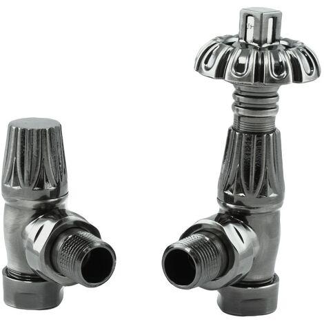 Traditional Westminster Thermostatic TRV Antique Angled Radiator Rad ...