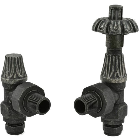 Traditional Westminster Thermostatic TRV Antique Angled Radiator Rad ...