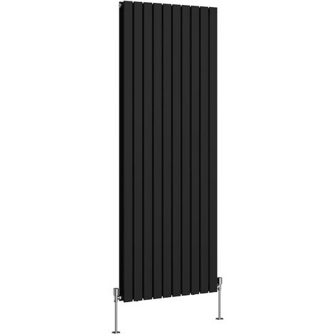 Flat Panel Radiator Central Heating Designer Rads Black with Angle ...