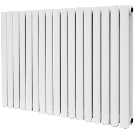 Designer Radiator Oval Column White Central Heating Rad with Angle ...