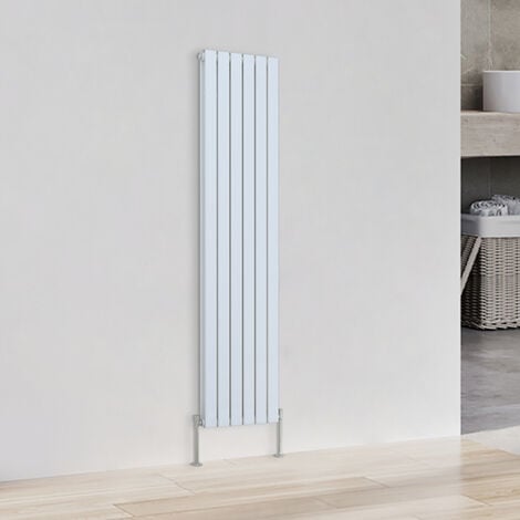 Flat Panel Radiator Vertical Tall Upright Central Heating White Double ...