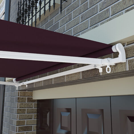 Greenbay 3 x 2.5m Garden Patio Manual Retractable Awning Canopy Sun ...