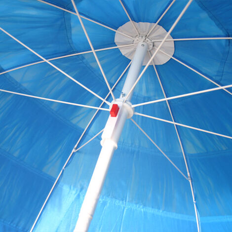 160CM Hawaiian Parasol Tilt Mechanism Height Extendable Blue