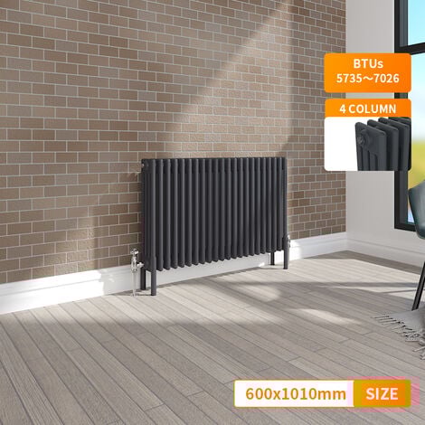 NRG Traditional 4 Column Radiator Cast Iron Style Central Heating Rads ...