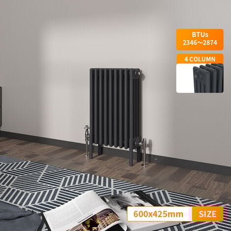 NRG Traditional 4 Column Radiator Cast Iron Style Central Heating Rads ...