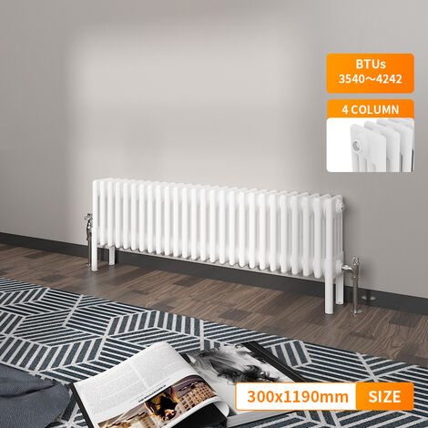 NRG Traditional Radiator Vintage Cast Iron Style Rads Horizontal 4 ...