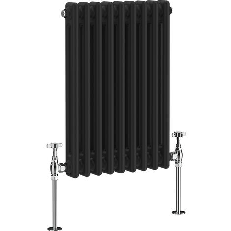 NRG Black 2 Column Traditional Cast Iron Style Horizontal Vintage ...