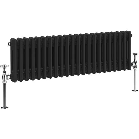 NRG Black 2 Column Traditional Cast Iron Style Horizontal Vintage ...