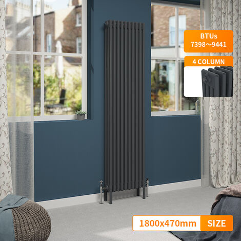 NRG Traditional 4 Column Radiator Cast Iron Style Central Heating Rads ...
