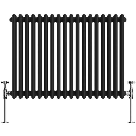 NRG Traditional Vintage Cast Iron Style Radiator Horizontal Rad Black 3 ...