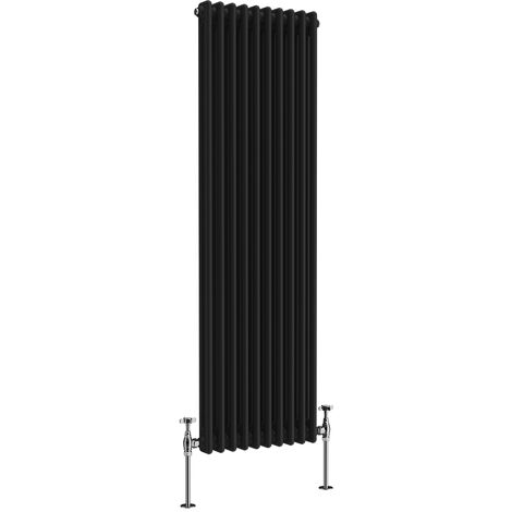 NRG Traditional Cast Iron Style Vertical Vintage Radiator Rads Black 2 ...