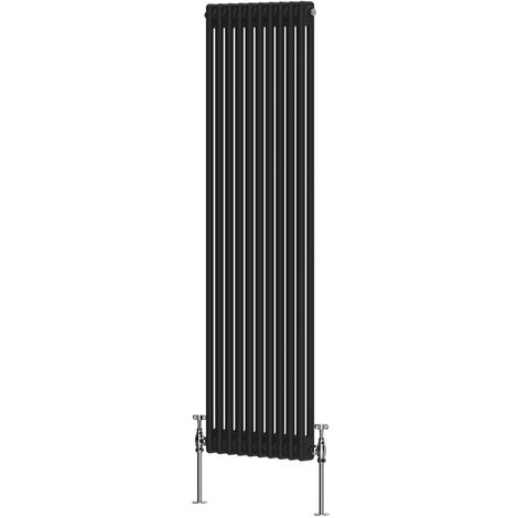 NRG Traditional Cast Iron Style Vertical Vintage Radiator Rads Black 2 ...
