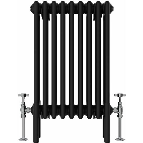 NRG Black Traditional 4 Column Radiator Cast Iron Style Heating Rads ...