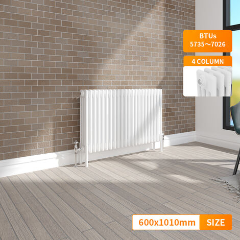 NRG Traditional Radiator Vintage Cast Iron Style Rads Horizontal 4 ...