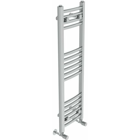 1000x300mm Chrome Heated Towel Rail Radiator Curved Bathroom Heating Rad