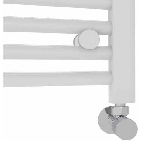 White Heated Towel Rail Ladder Radiator Modern Bathroom Curved 1000x600mm