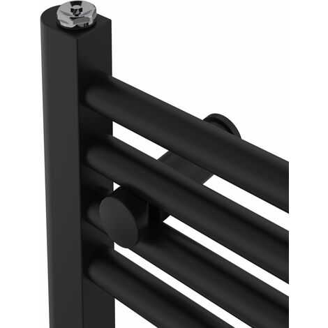 1000x300mm Black Heated Towel Rail Radiator Straight Bathroom Heating Rad