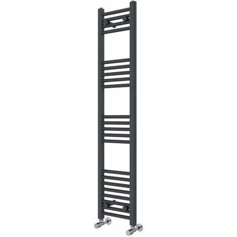 Straight Heated Towel Rail Bathroom Ladder Radiator 1400 x 300mm Anthracite