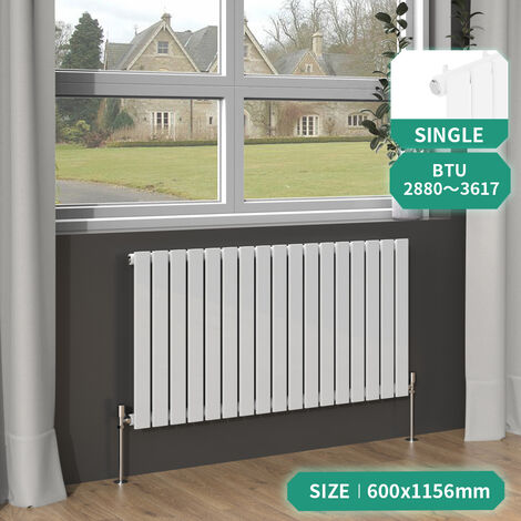 Designer Radiator White Flat Panel Column Bathroom Central Heating ...