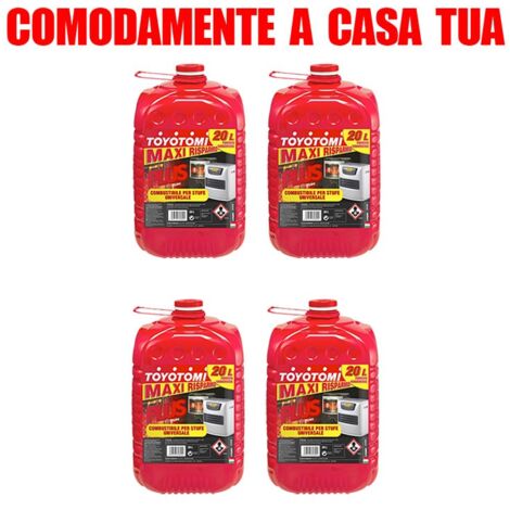 TOYOTOMI Tanica Plus 20 Lt Combustibile Per Stufe (Confezione da 4)