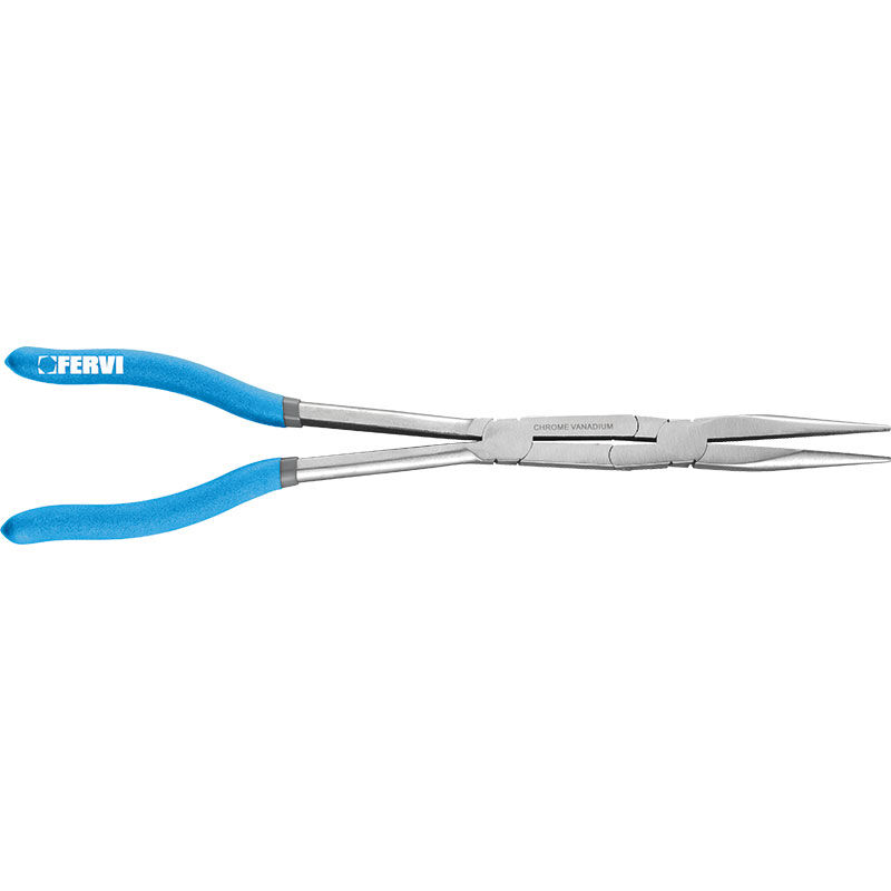Pince a bec long double articulation droite 335 mm Fervi 0872/PDD