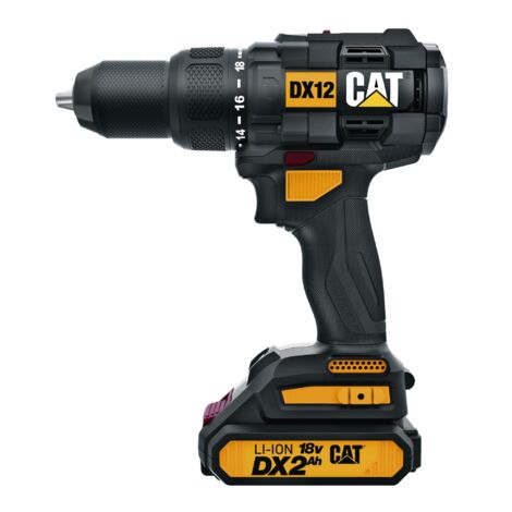 PERCEUSE À IMPACT BRUSHLESS AVEC BATTERIES18V 2.0AH CATERPILLAR DX12