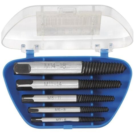 Lot de 5 extracteurs pour vis m3 - m18